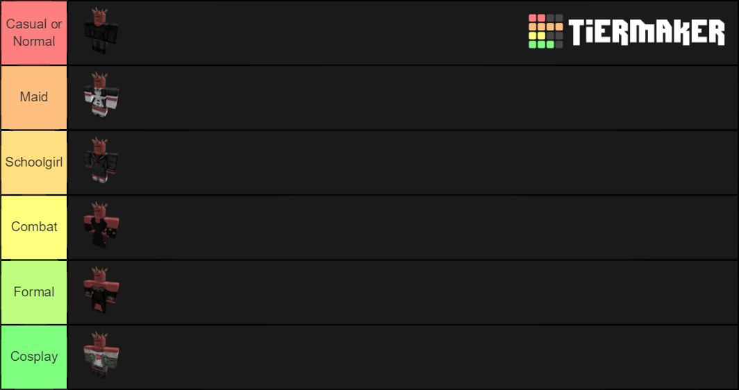 Roblox choose the best outfit. Tier List (Community Rankings) - TierMaker