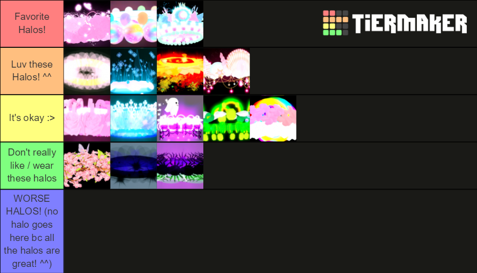 Royale High Halos Tier List (Community Rankings) - TierMaker