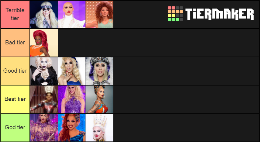 RPDR winners Tier List (Community Rankings) - TierMaker