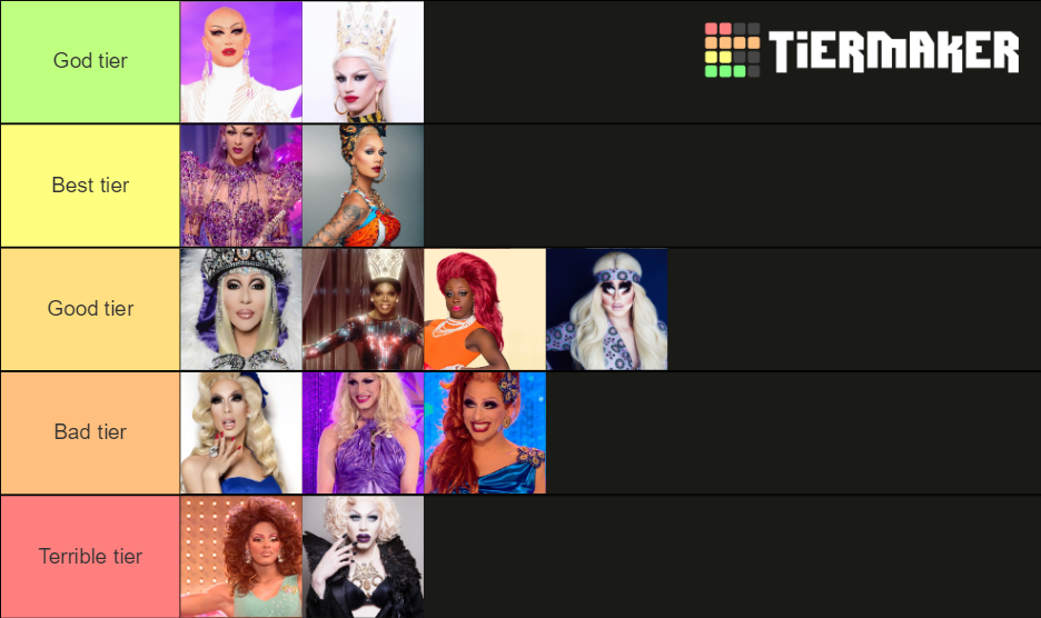 RPDR winners Tier List (Community Rankings) - TierMaker