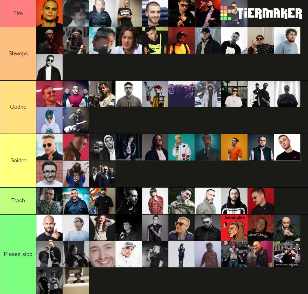 Russian Rappers Tier List (Community Rankings) - TierMaker