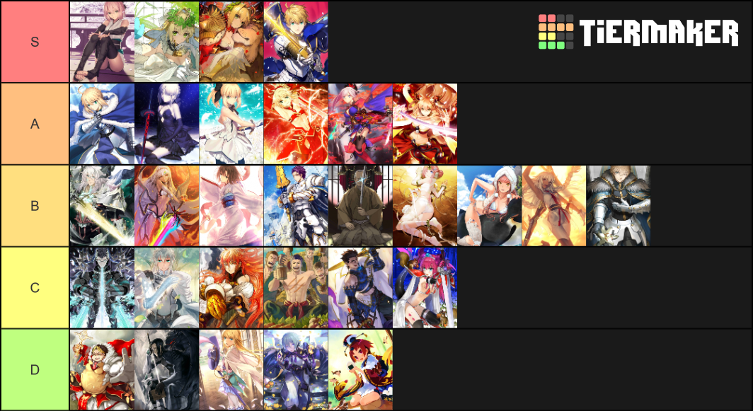 Saber Tier List (Community Rankings) - TierMaker