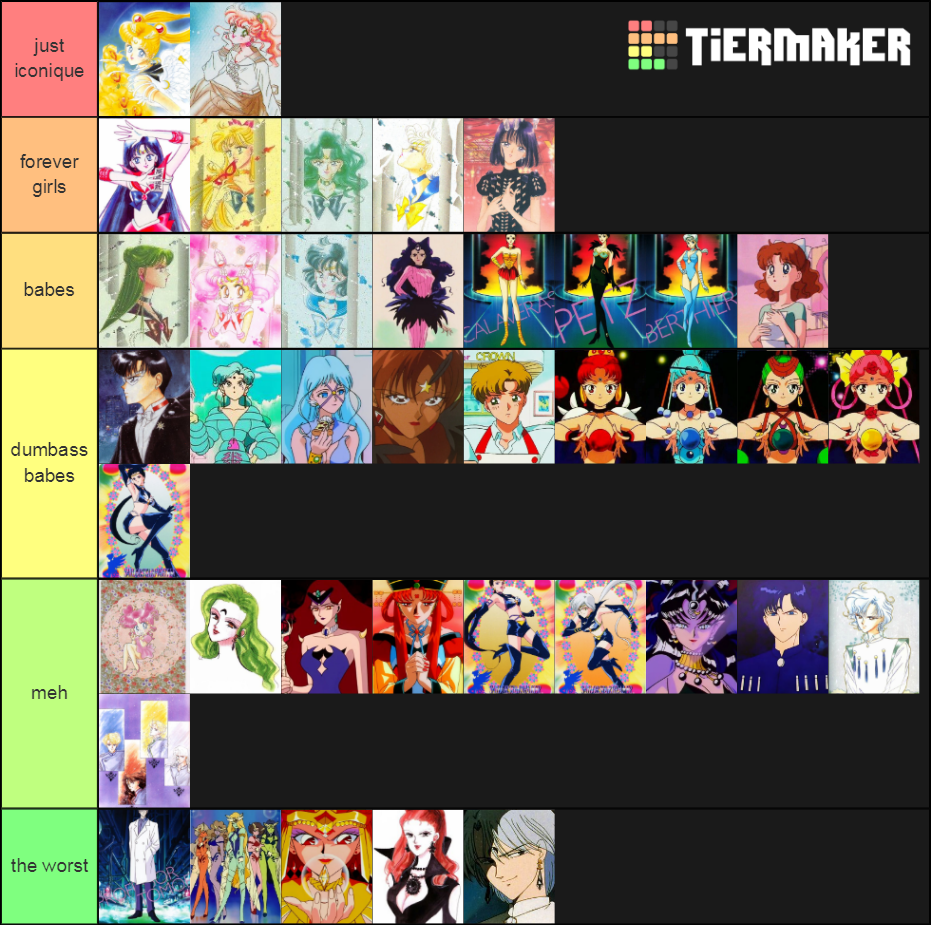 sailor moon characters Tier List (Community Rankings) - TierMaker