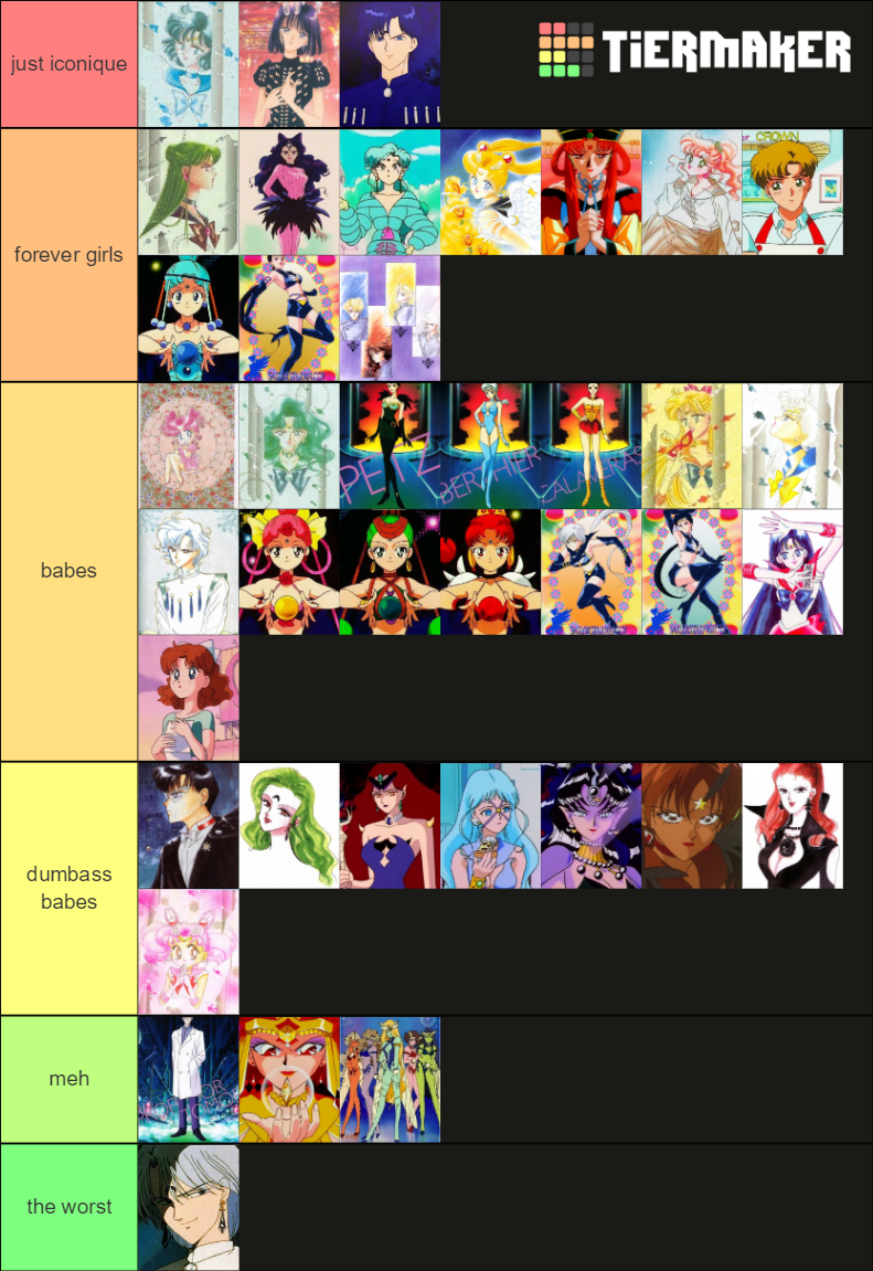 sailor moon characters Tier List (Community Rankings) - TierMaker