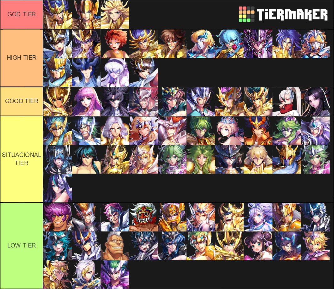 Saint Seiya T/A Tier List (Community Rankings) - TierMaker
