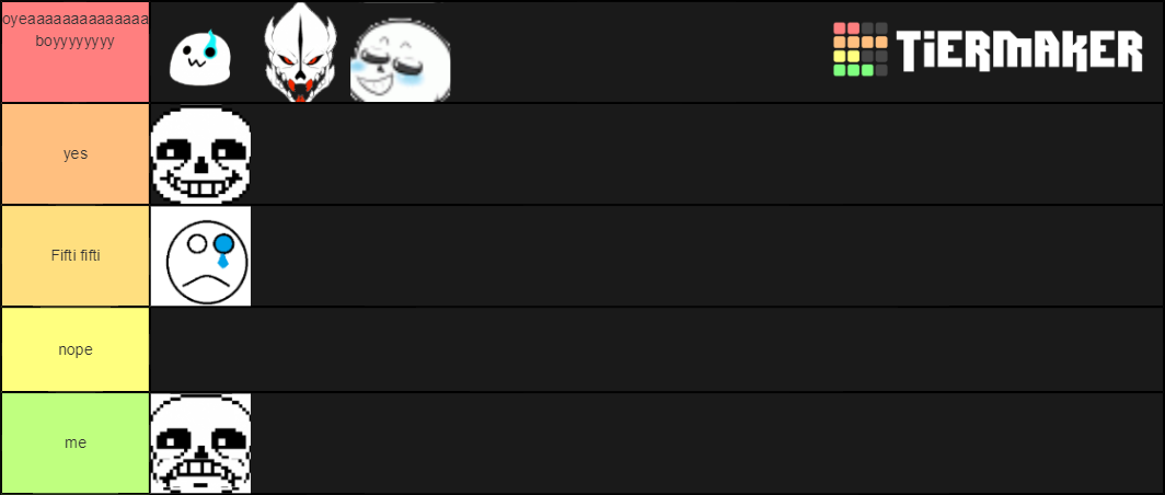 sans 25 power levels Tier List (Community Rankings) - TierMaker