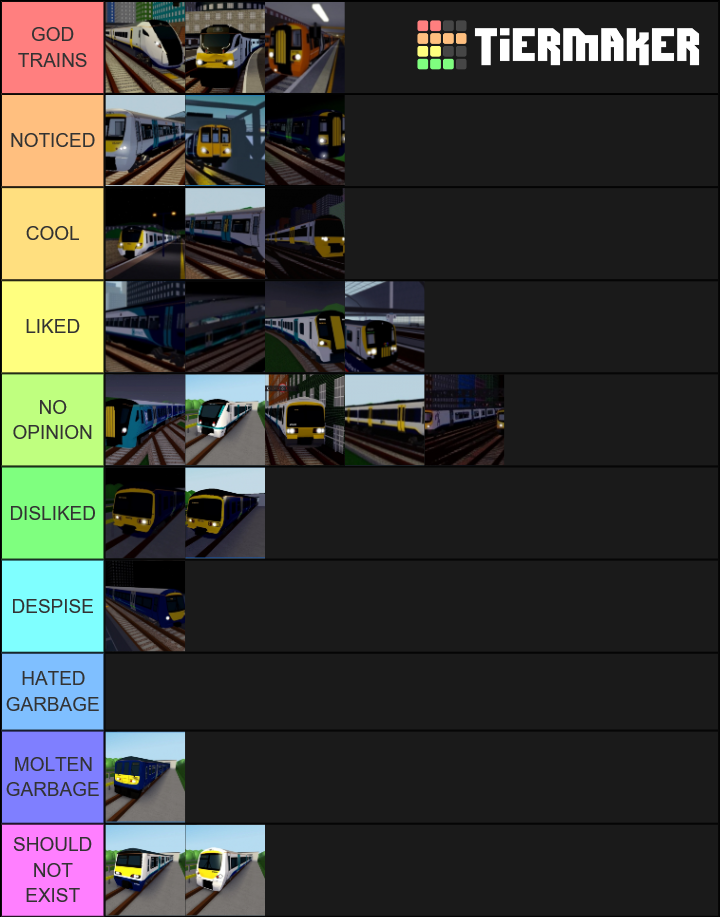 SCR Trains Tier List (Community Rankings) - TierMaker