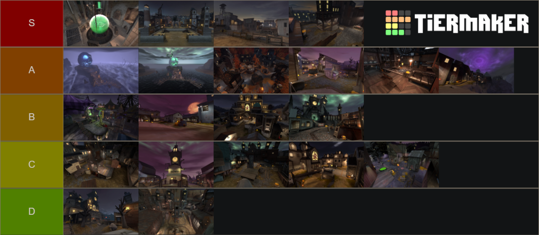 Scream Fortress 2 maps (Team fortress Halloween event) Tier List ...