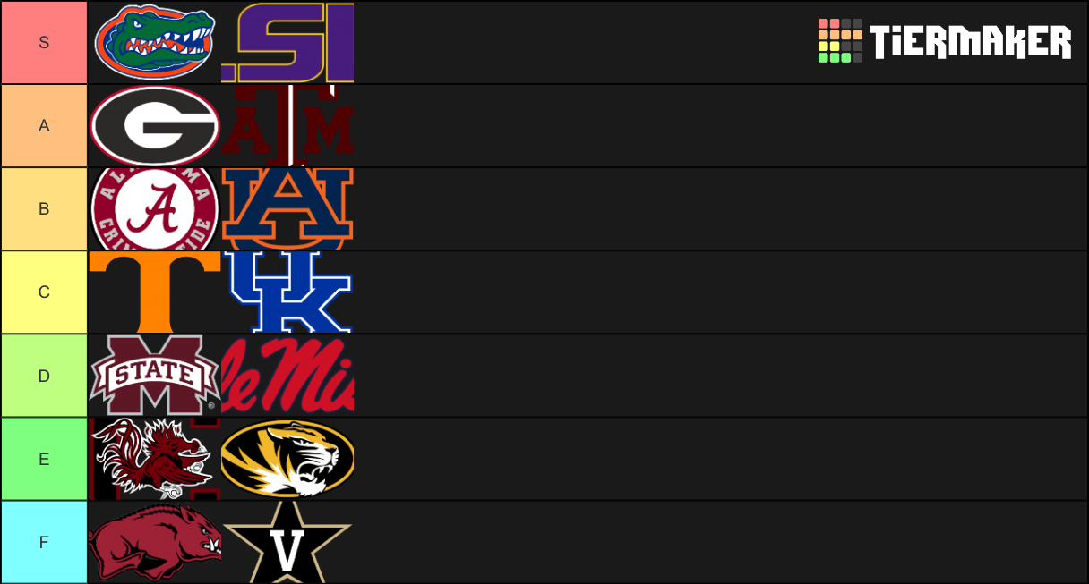 SEC Logos Tier List (Community Rankings) - TierMaker