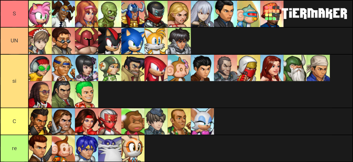 Sega Heroes Characters Tier List (Community Rankings) - TierMaker