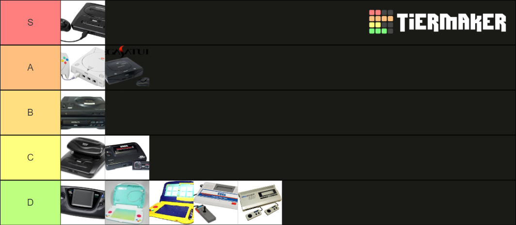 Sega Console Tier List (Community Rankings) - TierMaker