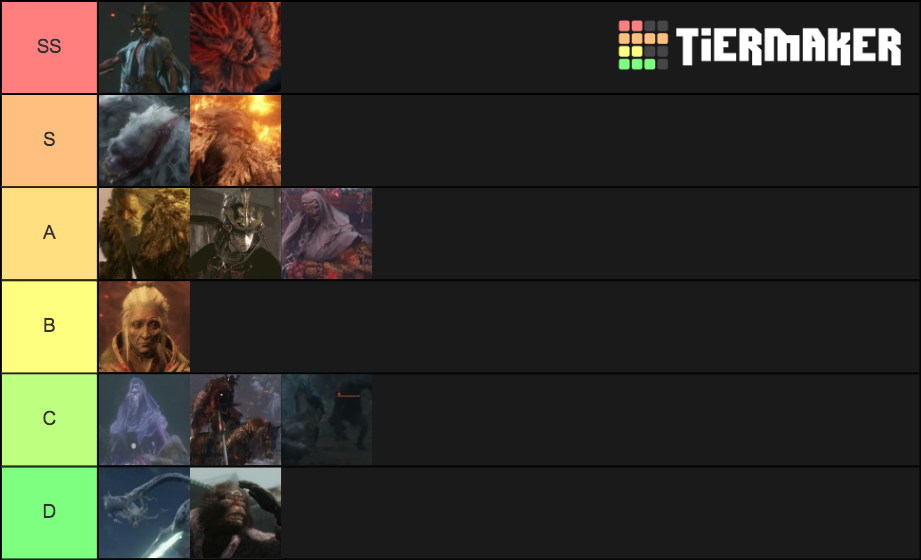 SEKIRO BOSS hard mode Tier List (Community Rankings) - TierMaker