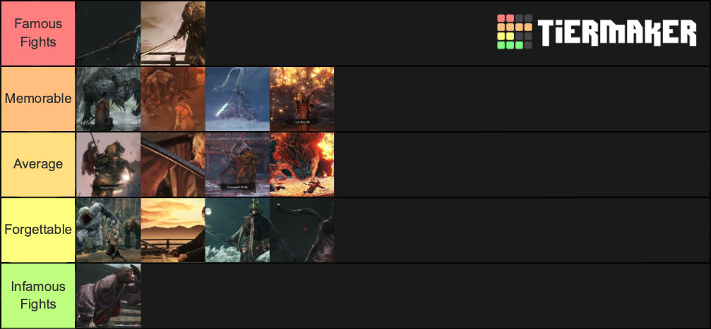 Sekiro Boss (All Endings) Tier List (Community Rankings) - TierMaker