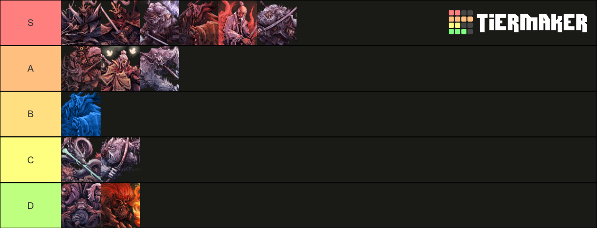Sekiro Bosses Tier List (Community Rankings) - TierMaker