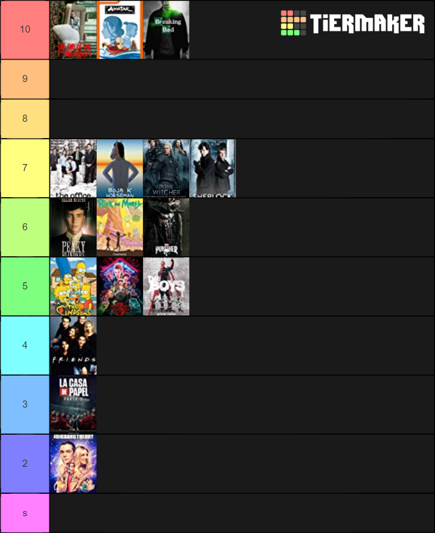 Series To Watch Tier List (Community Rankings) - TierMaker