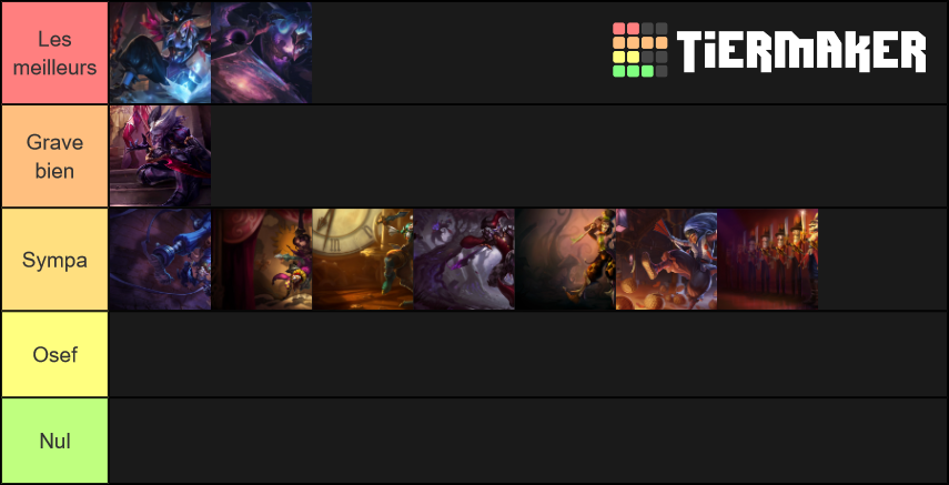 Shaco skin Tier List (Community Rankings) - TierMaker