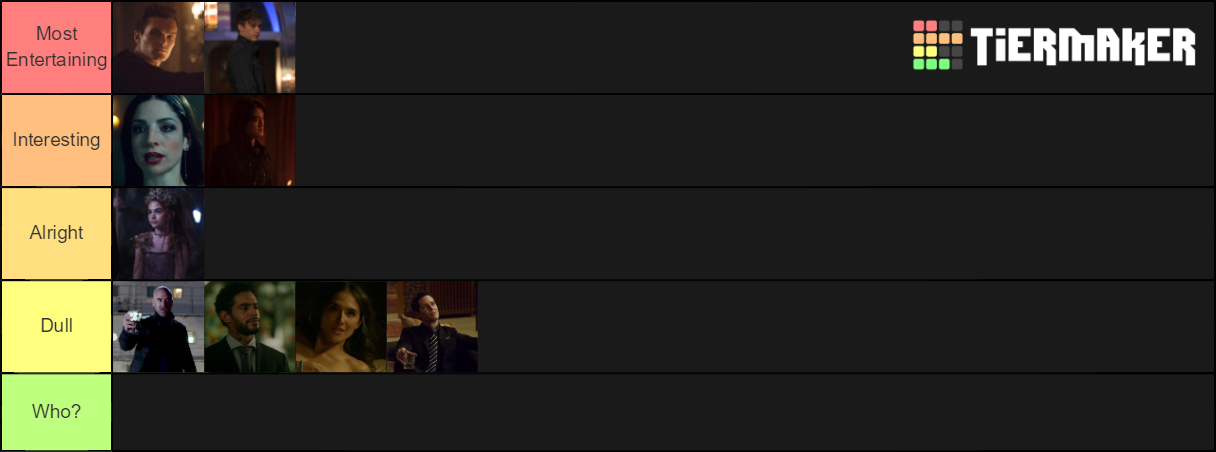 shadowhunters villians Tier List (Community Rankings) - TierMaker