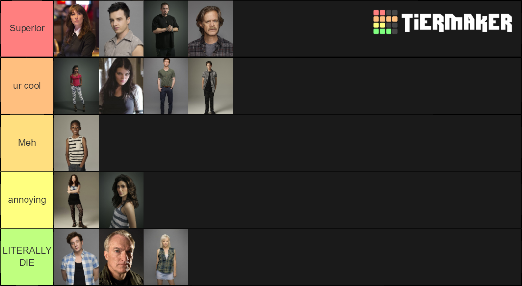 Shameless Tier List (Community Rankings) - TierMaker