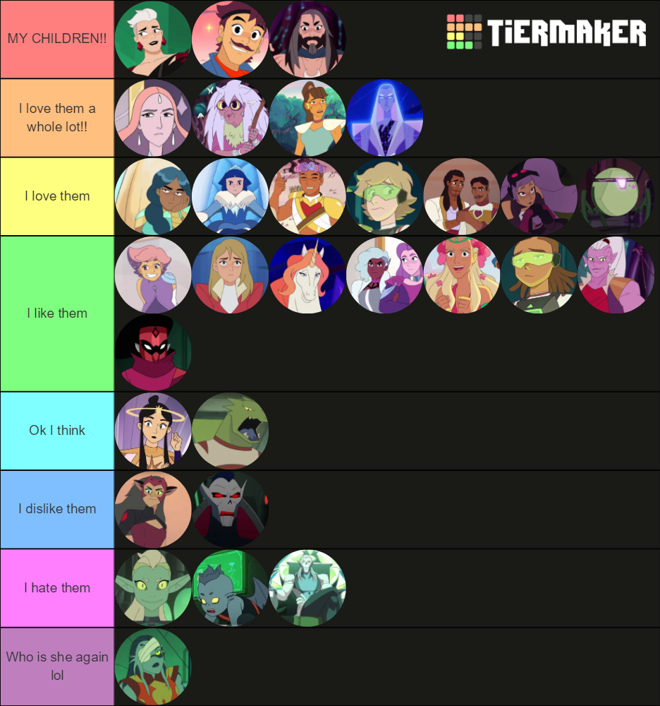 She-Ra Season 4 Characters Tier List (Community Rankings) - TierMaker