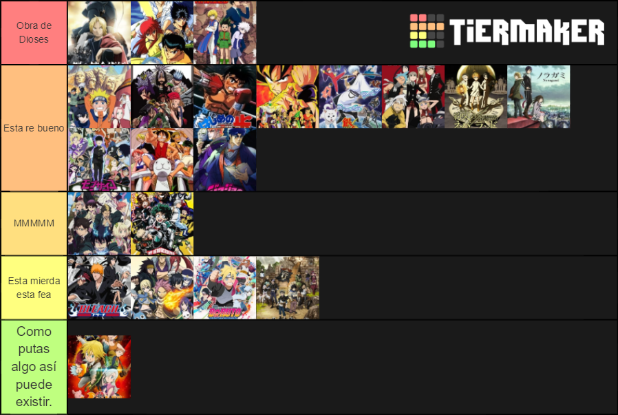 Shonen Tier List Community Rankings TierMaker shonen-tier-list-community-rankings-tiermaker