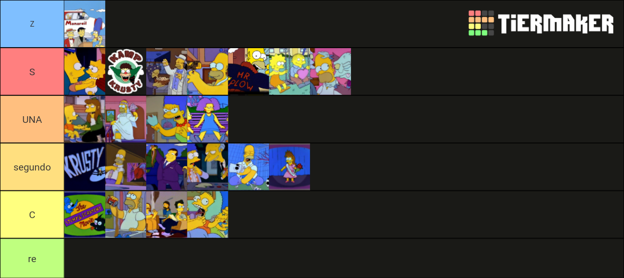 Simpsons Season 4 Episodes Tier List (Community Rankings) - TierMaker