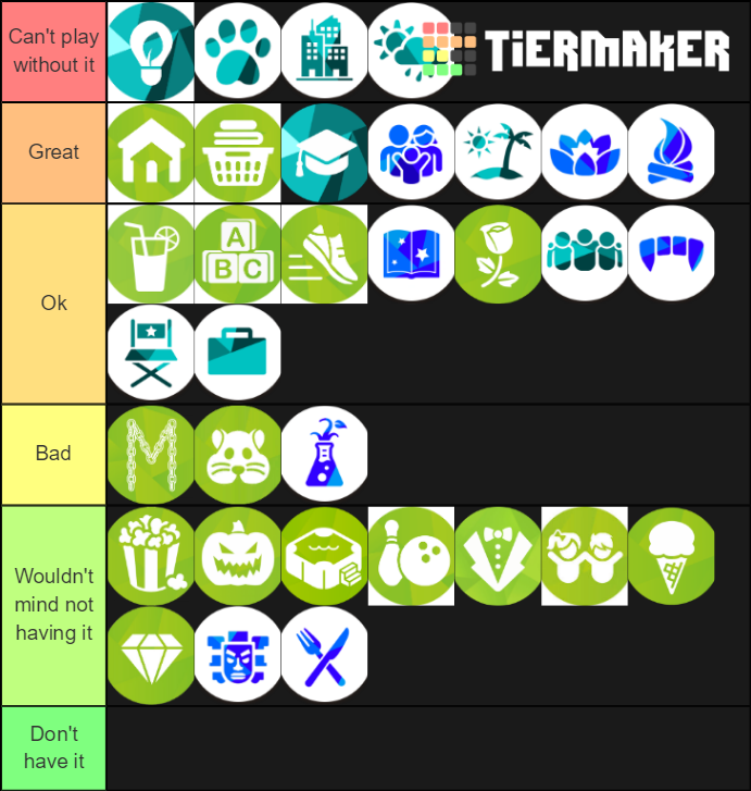 Sims 4 June 2020 Tier List (Community Rankings) - TierMaker