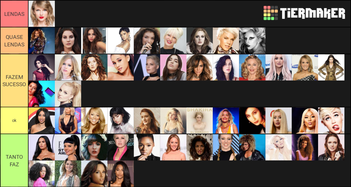 singers pop Tier List (Community Rankings) - TierMaker