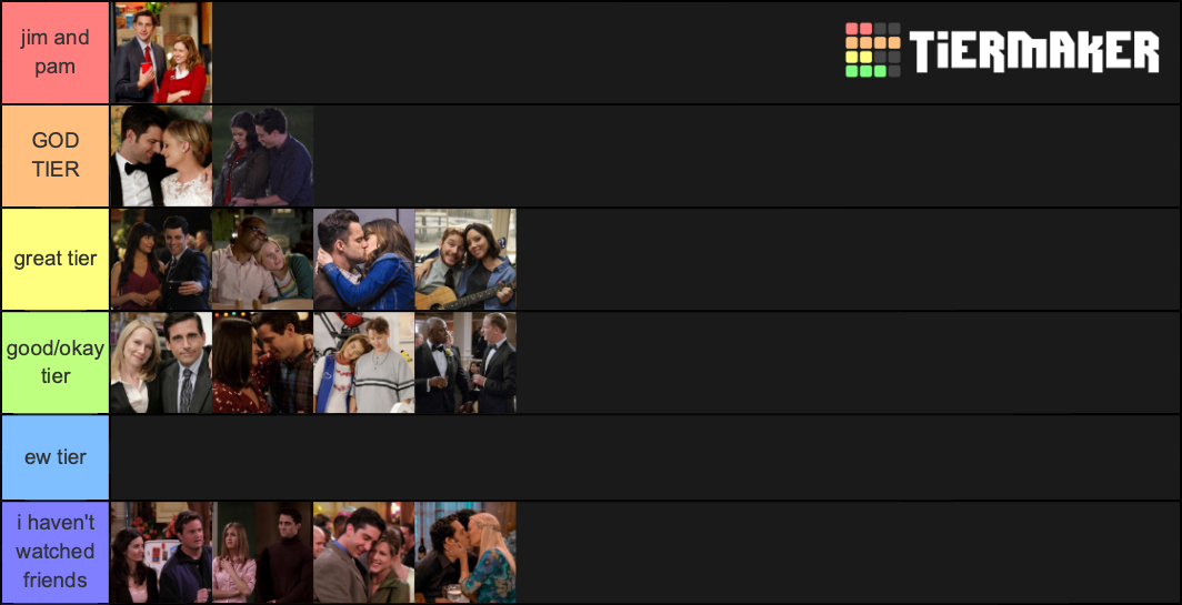 sitcom couples Tier List (Community Rankings) - TierMaker