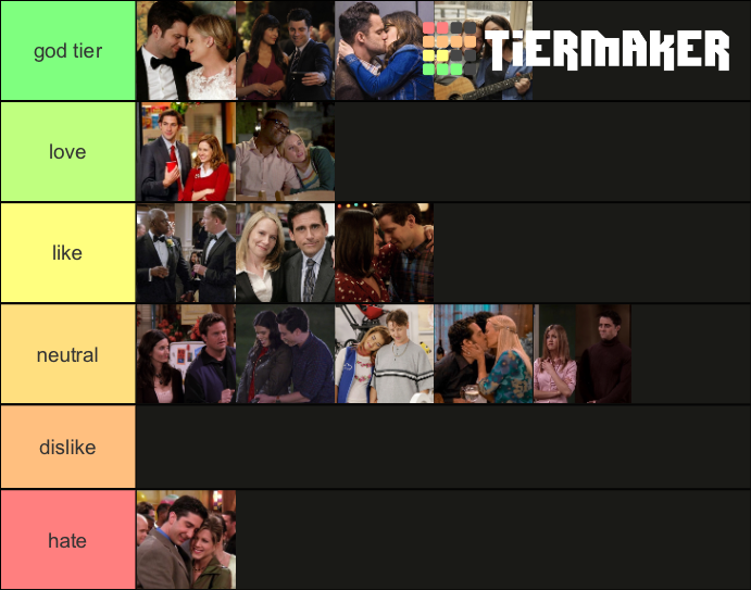 sitcom couples Tier List (Community Rankings) - TierMaker