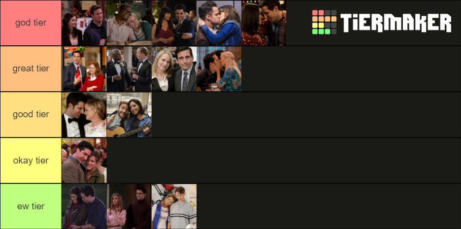 sitcom couples Tier List (Community Rankings) - TierMaker
