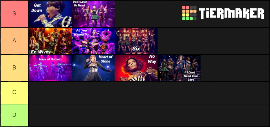 Six the Musical - Songs Tier List (Community Rankings) - TierMaker