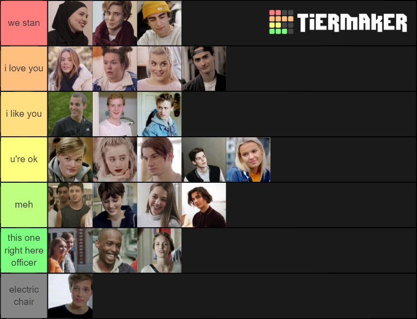 SKAM Characters OG (all) Tier List (Community Rankings) - TierMaker