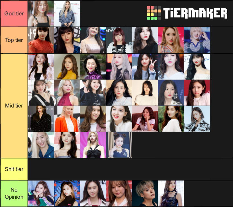 SM/JYP/IG idols Tier List (Community Rankings) - TierMaker