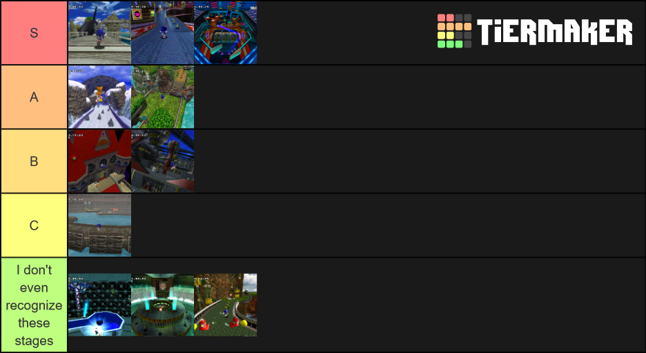 Sonic Adventure Action Stages Tier List Community Rankings Tiermaker