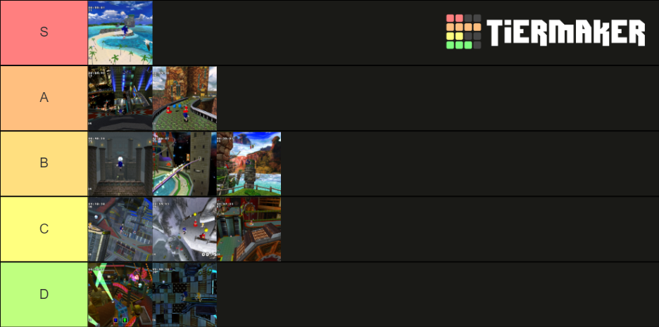 Sonic Adventure Levels Tier List (Community Rankings) - TierMaker