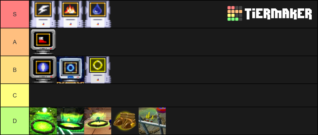 Sonic Power Ups Tier List (Community Rankings) - TierMaker
