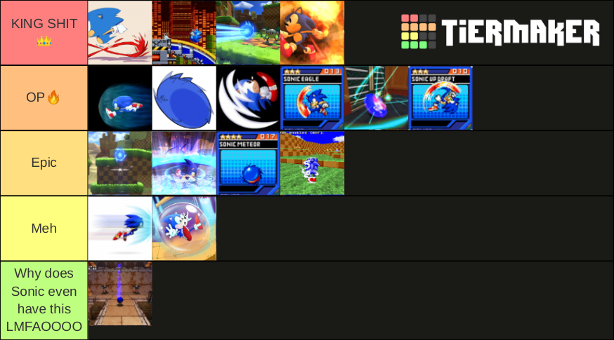 Sonic's Abilities Tier List (Community Rankings) - TierMaker