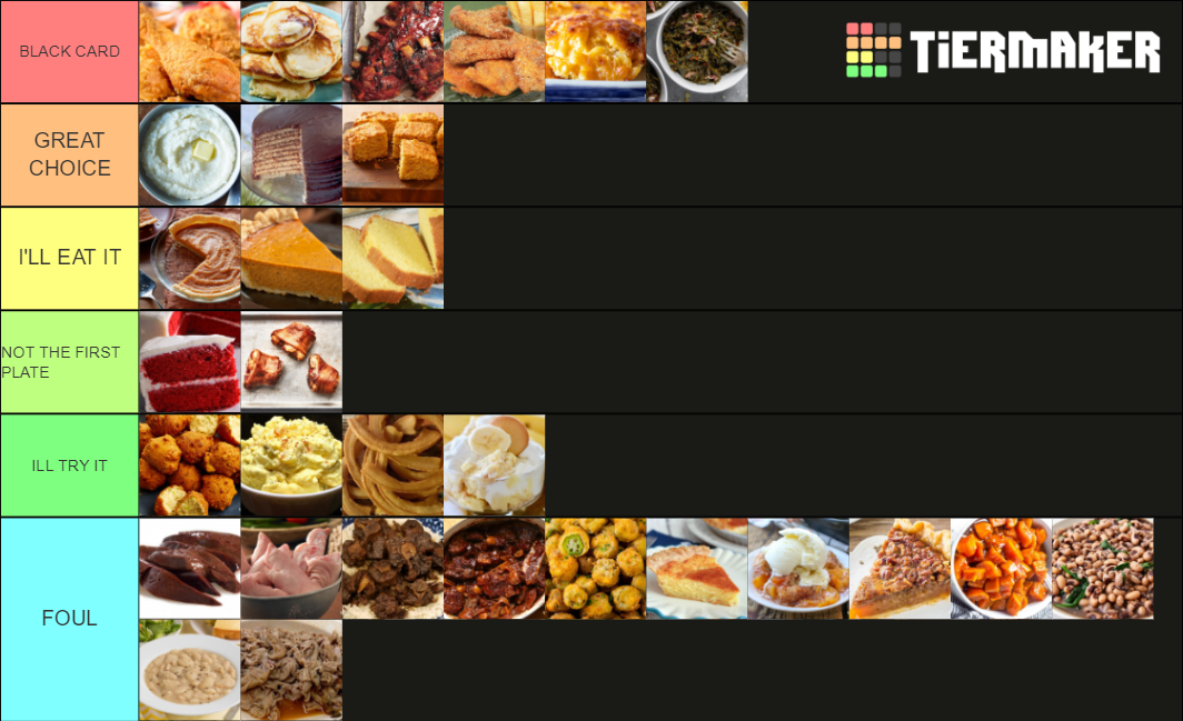 Soul Food Tier List (Community Rankings) - TierMaker