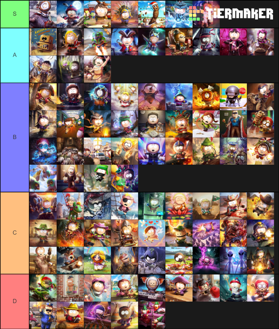 South Park Phone Destroyer Cards Tier List (Community Rankings) - TierMaker