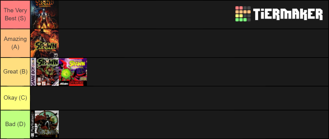 Spawn Games Tier List (Community Rankings) - TierMaker