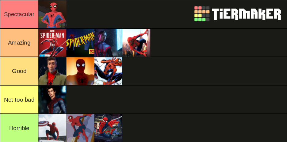 Spider-Man ranking Tier List (Community Rankings) - TierMaker