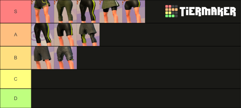 Splatoon 2 Pants Tier List (Community Rankings) - TierMaker