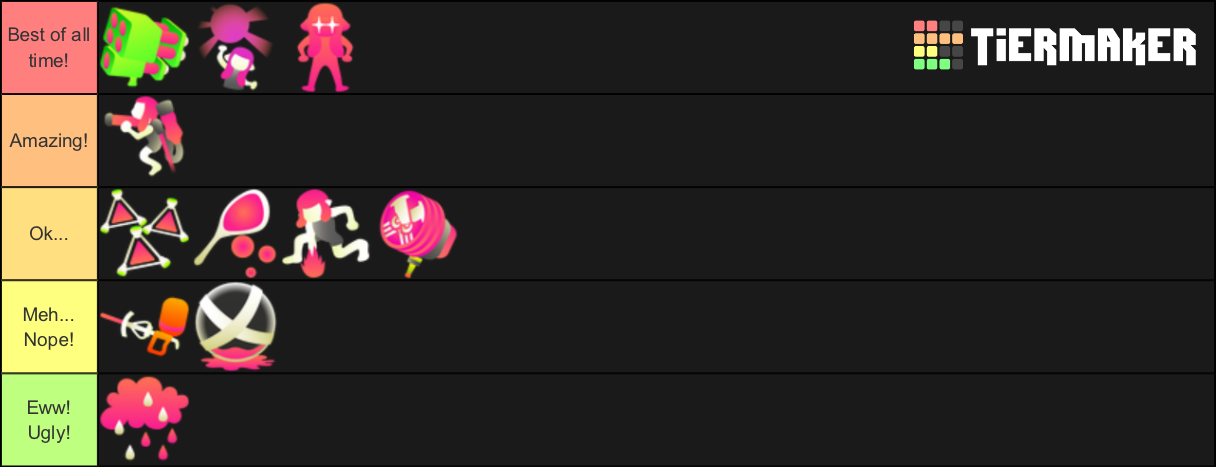 Splatoon 2 Special Weapons Tier List (Community Rankings) - TierMaker