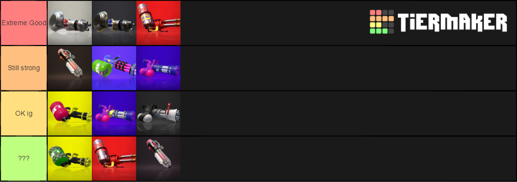 Splatoon 2 Splatling Tierlist Tier List (Community Rankings) - TierMaker