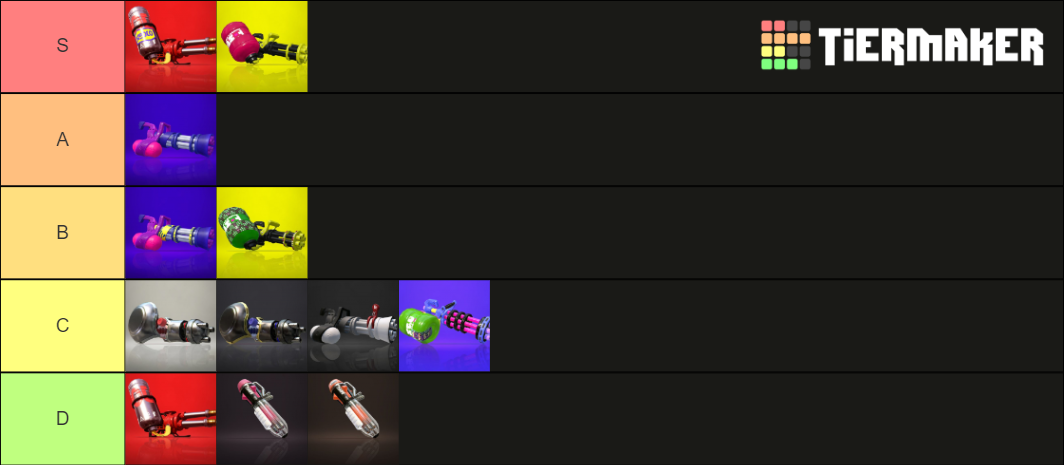 Splatoon 2 Splatling Tierlist Tier List Community Rankings Tiermaker