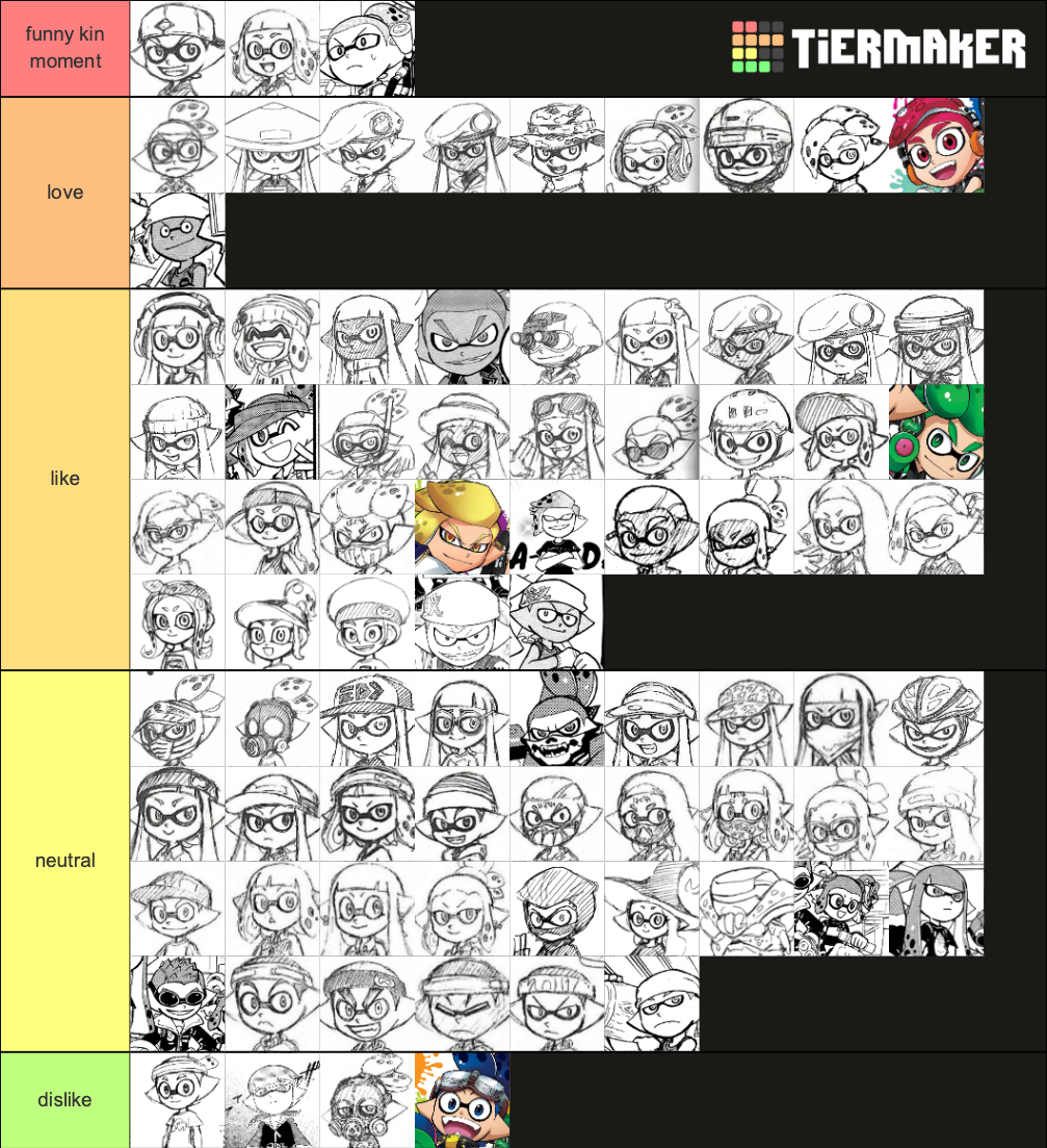 Splatoon Manga Tier List (Community Rankings) - TierMaker
