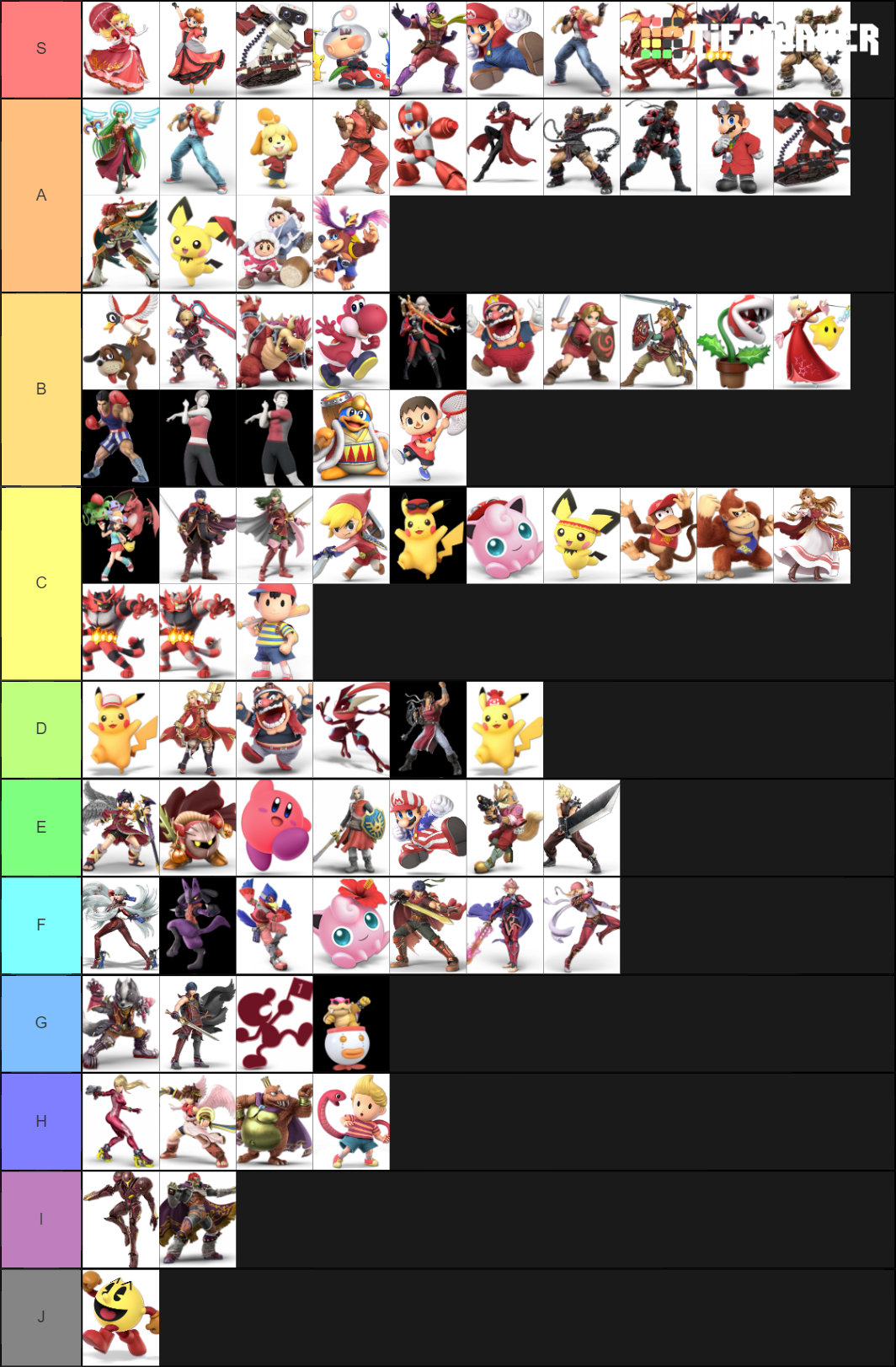SSBU RED COLORS Tier List (Community Rankings) - TierMaker