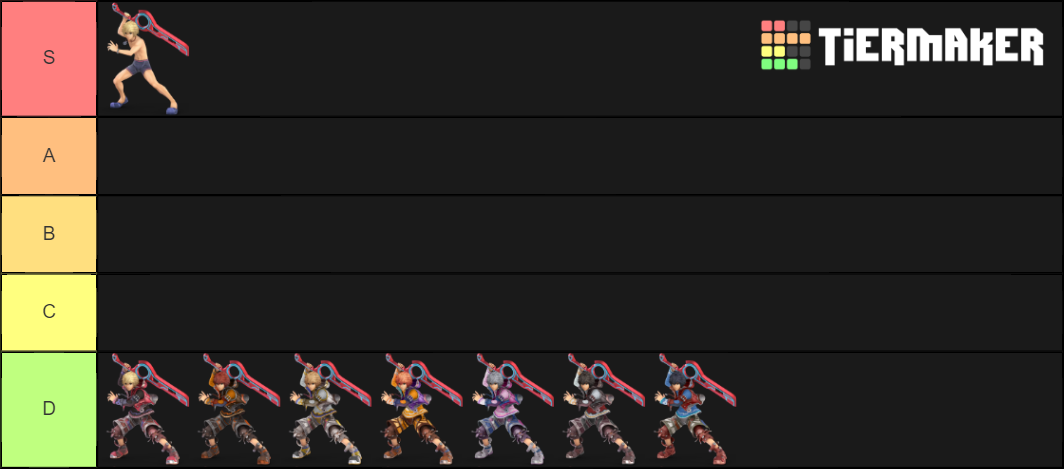 SSBU Shulk Skins Tier List (Community Rankings) - TierMaker