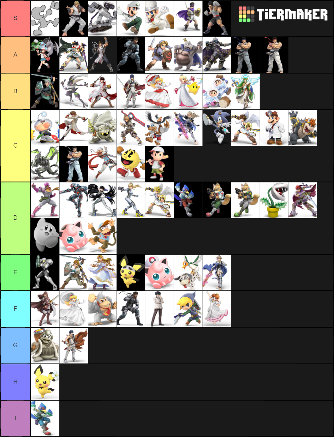 SSBU White Colors Tier List (Community Rankings) - TierMaker