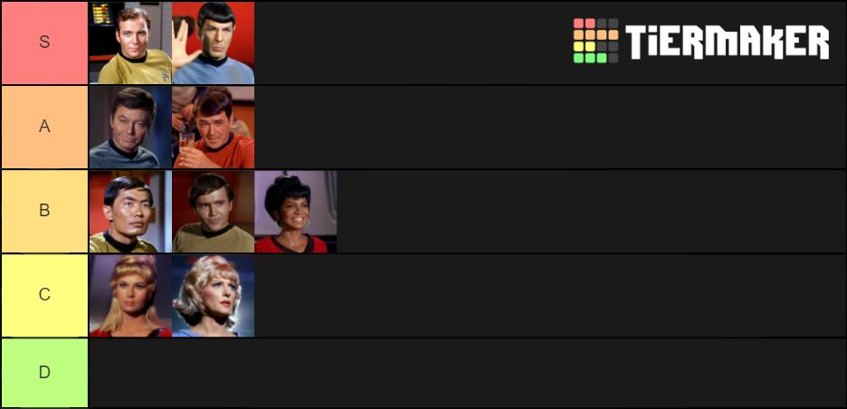 Star Trek TOS Characters Tier List (Community Rankings) - TierMaker